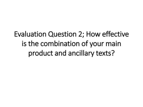 Evaluation Question 2 - Script | PDF