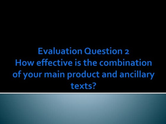 Evaluation: Q2 | PDF