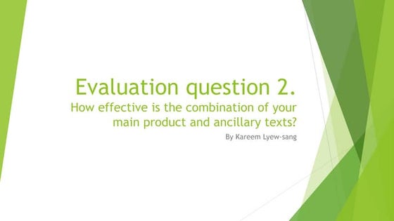 Evaluation question 2 | PPTX