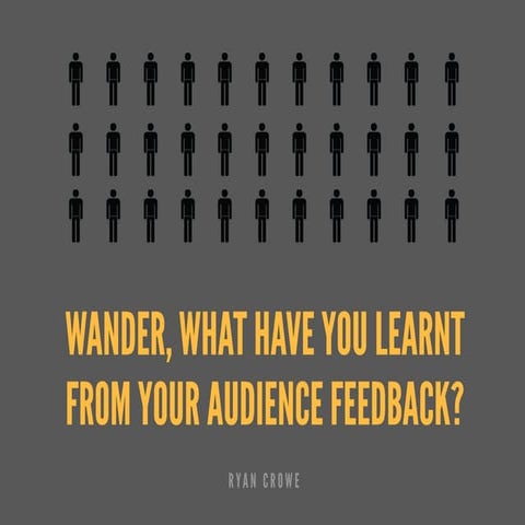 What have you learnt from your audience feedback? | PPT
