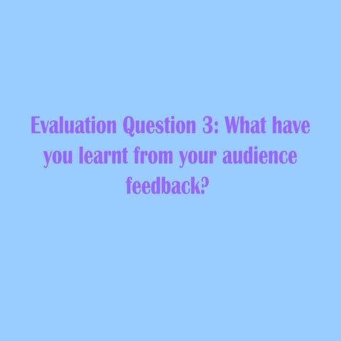 Evaluation question 3 | PPT