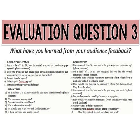 Evaluation Question 3 | PPT