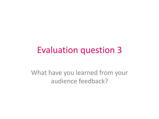 Evaluation question 5 | PPT