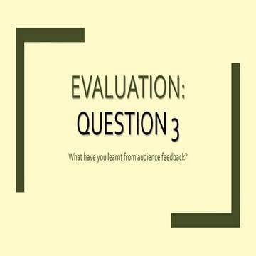 Questionnaire feedback powerpoint | PPTX