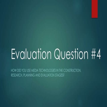 Evaluation question 4 | PPT
