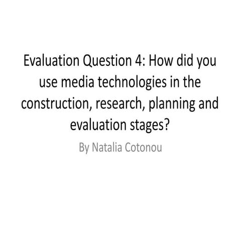 Evaluation Question 4 | PPT