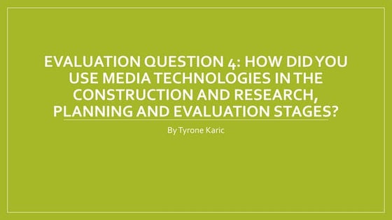 Evaluation – Q4 | PPT