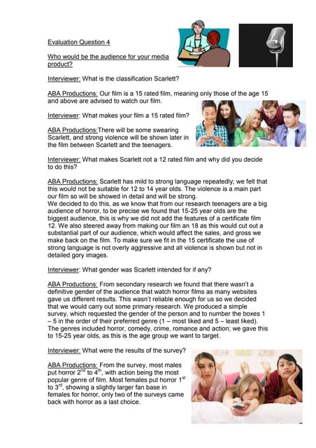 Evaluation Question Four | PPTX