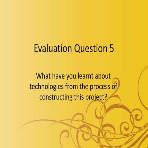 Evaluation question 6 | PPT