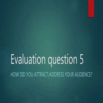 Evaluation question 5 | PPT