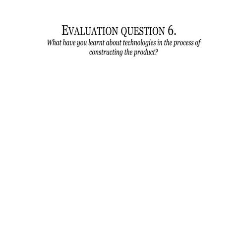 Evaluation question 6 | PPT