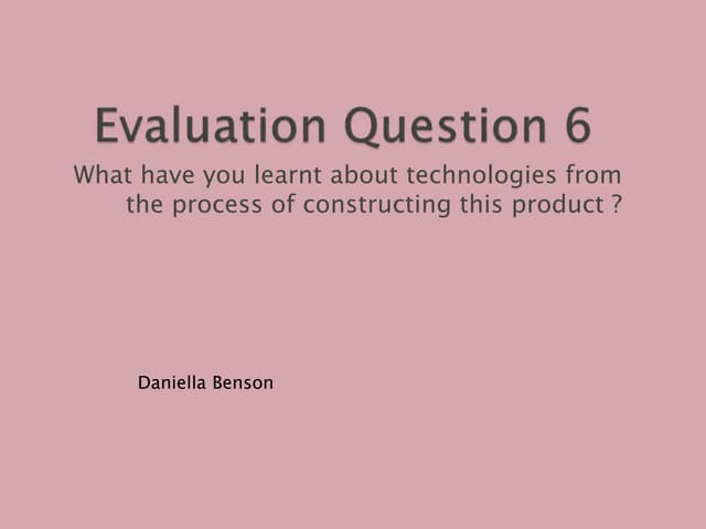 Evaluation 6 | DOCX