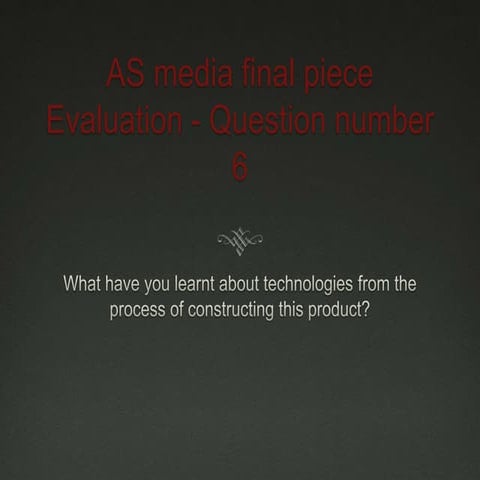 Evaluation Question 6 Pptx