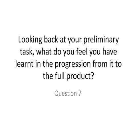 Evaluation question 7 | PPTX