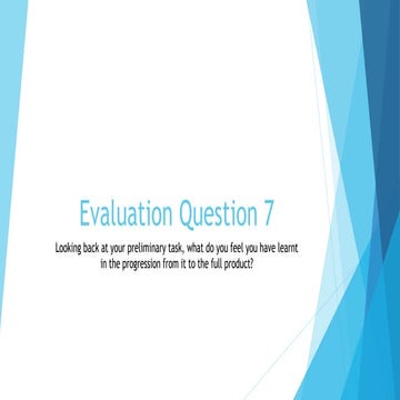 Evaluation question 7 | PPT