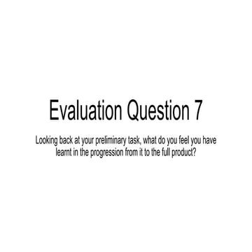 Evaluation question 7 | PPT