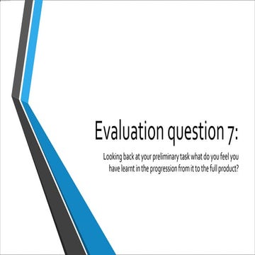 Evaluation question 7 | PPT