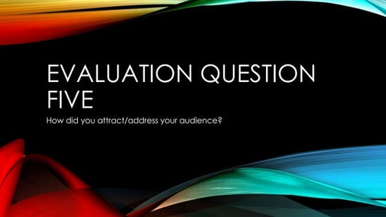 Evaluation question one | PPT