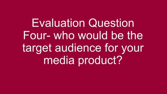 Evaluation question 4 | PPT