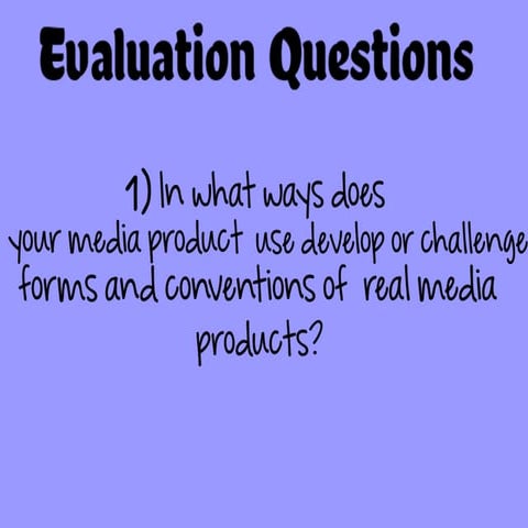 Evaluation question (number one) | PPT
