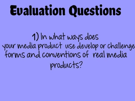Evaluation Question One | PPT