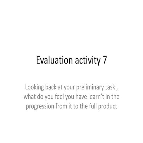 Evaluation question seven | PPT