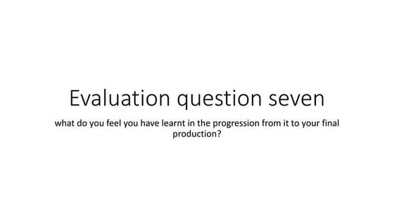 Question 7 | PPT