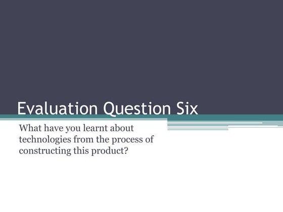 Evaluation Task 4 | PPT