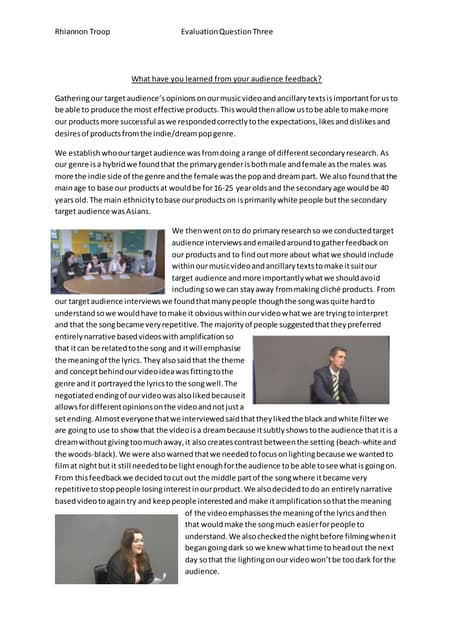 Audience interview analysis. | PDF