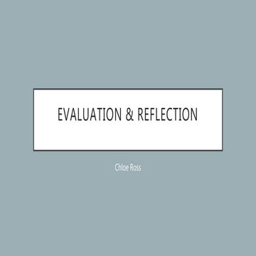 Evaluation and reflection | PPT