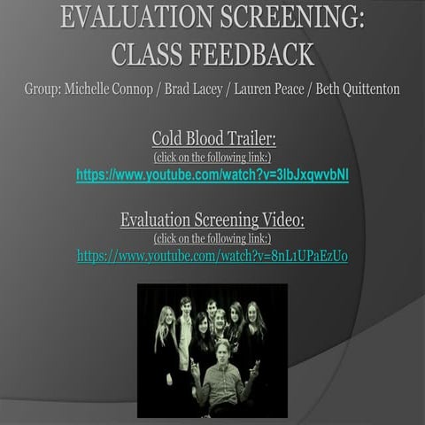 Evaluation screening feedback | PPT