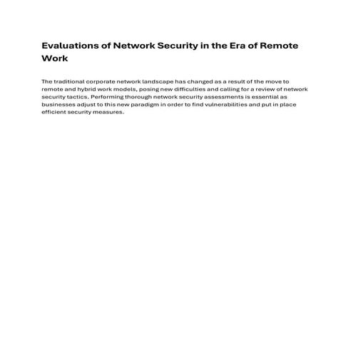 Evaluations of Network Security in the Era of Remote Work.pdf