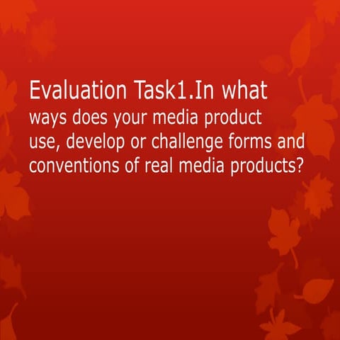 Evaluation task1 | PPT