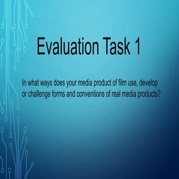 Evaluation task 1 | PPT