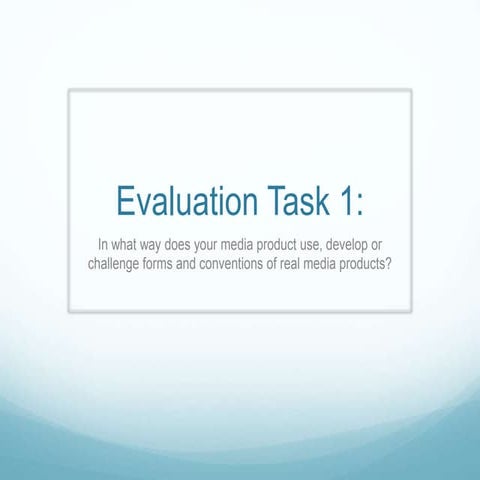 Evaluation task 1 | PPT