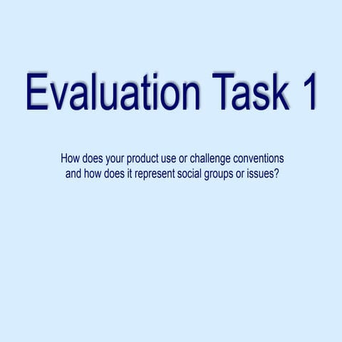 Evaluation task 1 | PPT