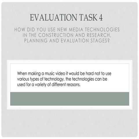 Evaluation task 4 | PPT