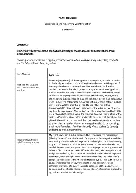 AQA GCSE Media Studies - Coursework assignment 1 - Magazine covers | PPTX