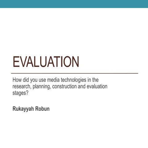 Evaluation - Technology | PPTX
