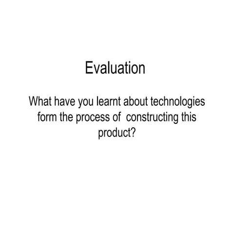 Evaluation technology | PPT
