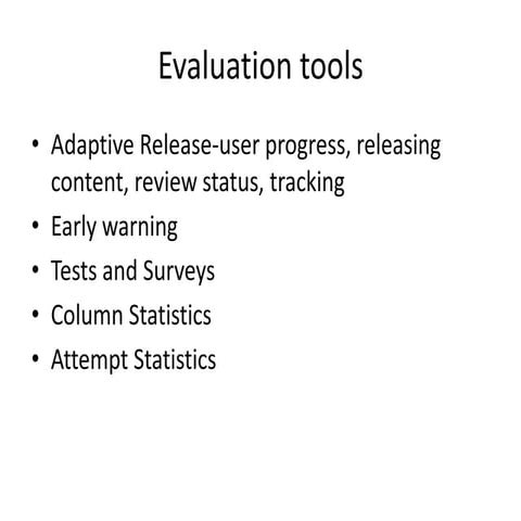 Evaluation tools | PPTX