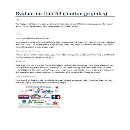 Evaluation unit 64 | DOCX