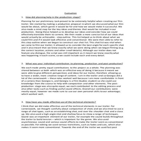 Evaluation zoe | DOCX