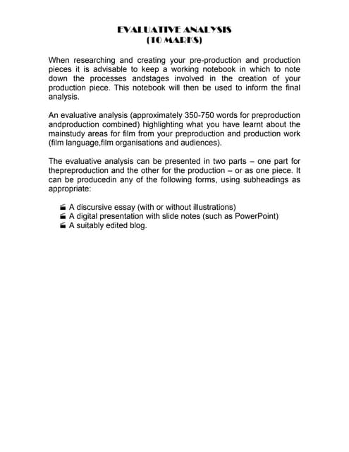 GCSE Film Studies: Evaluation examples | PDF | Screenwriting | Content ...