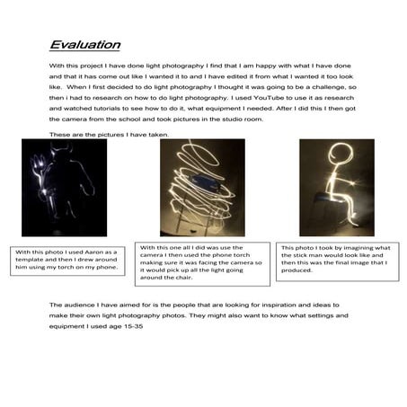 Evaluation of photos | PPT