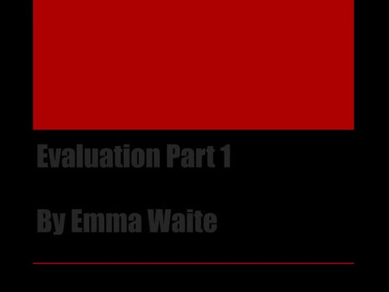 Evaluation Part 1 | PPT
