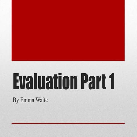 Evaluation Part 1 | PPT