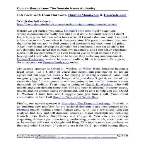 Evan Horowitz: Making Millions Through Adult Domains and an Affiliate ...