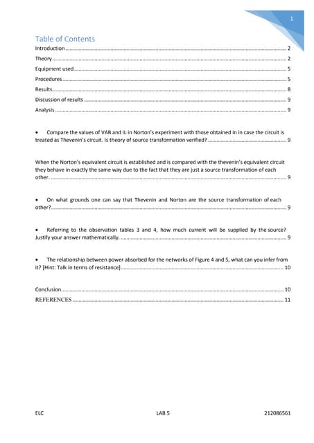 Sample lab-report on verfication of ohms law | PDF | Computer Networking | Computing