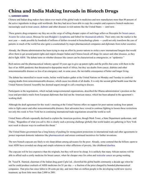 Pharmaceuticals and HIV/AIDS | PPTX